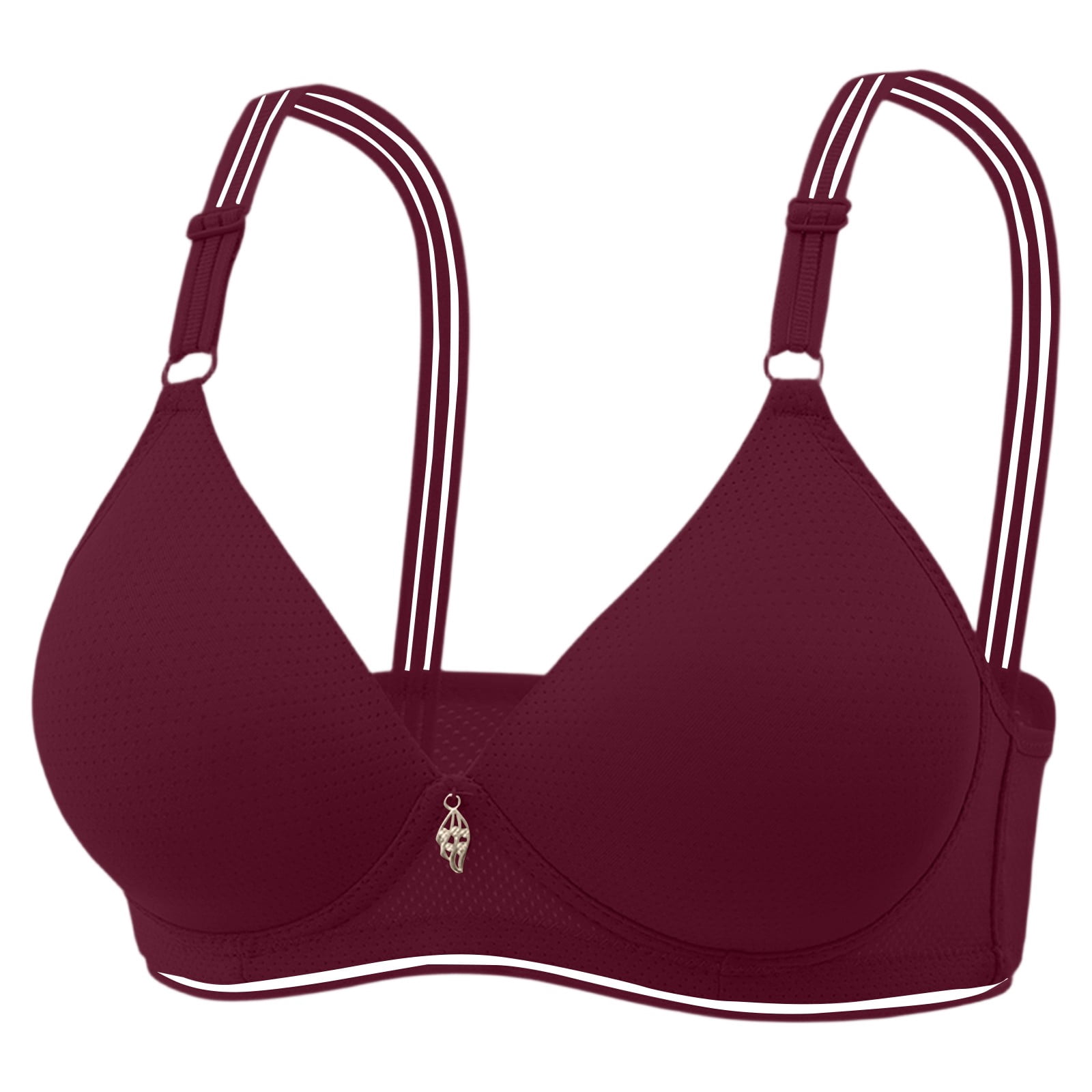 Bras, Women'S Wireless Bralette, Thin Comfort With Scalloped Lace Trim ...