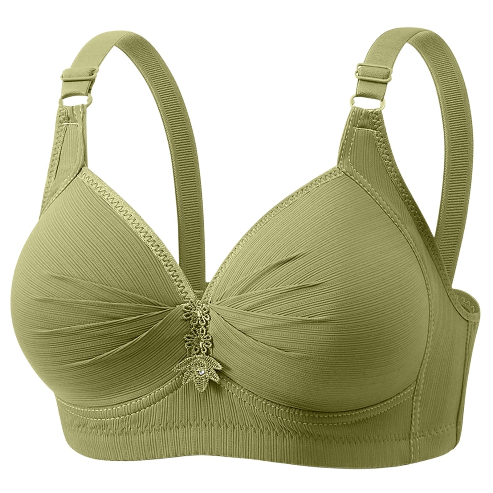 Bras, Women'S Wireless Thin Mold Cup Comfort Everyday Bra, Adjustable ...