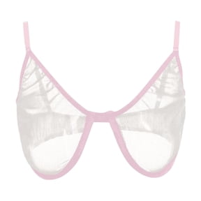 Wingslove Women's Sexy Lace Sheer Bra Demi Mesh Balconette See Through ...