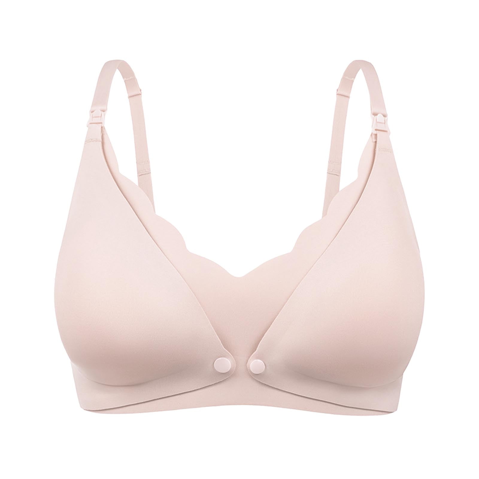 Bras for Women,Seamless Nursing Bra with Lace Detail and Front Double ...