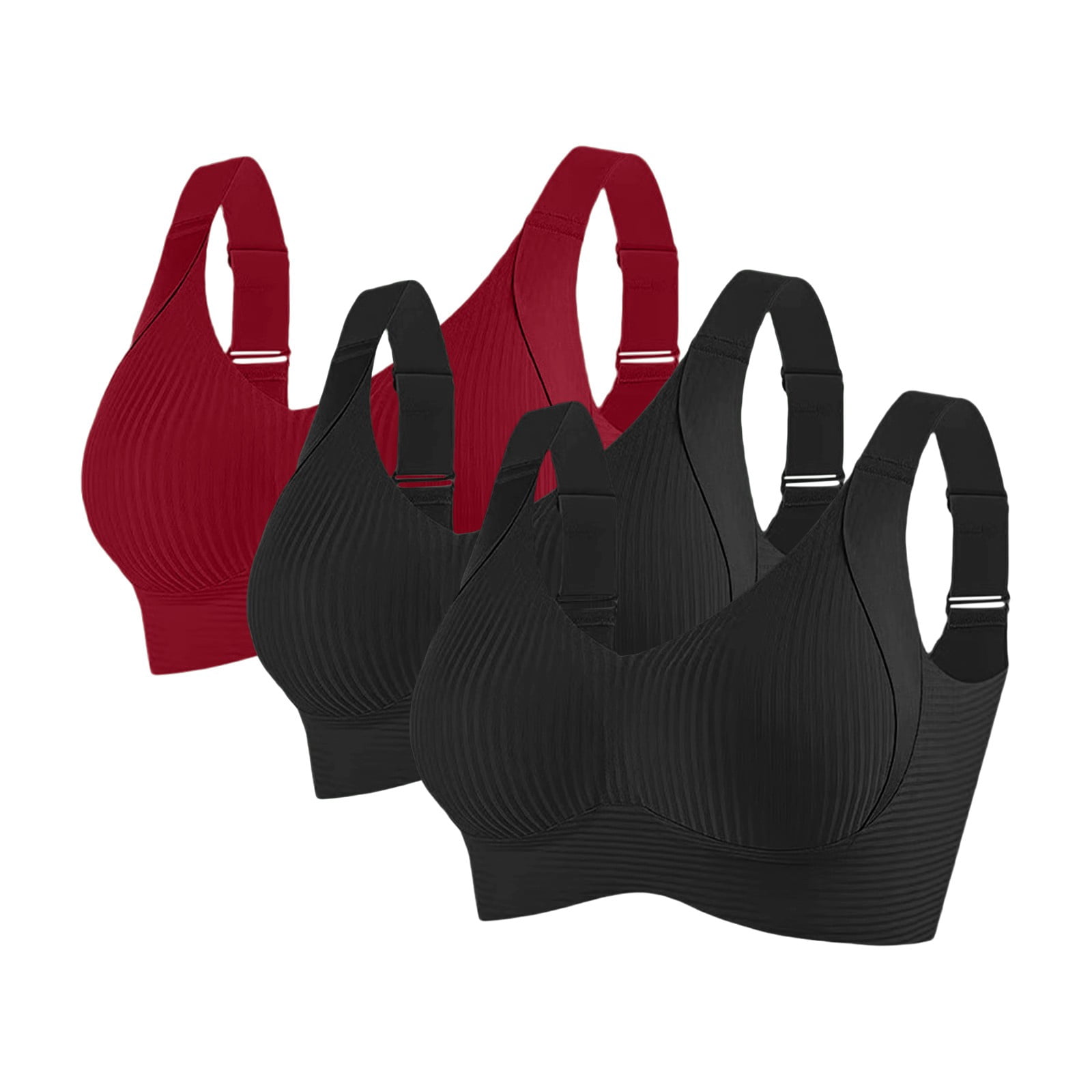 Bras For Women Senior Front Closure Bra Wirefree Breathable Wide-Side ...