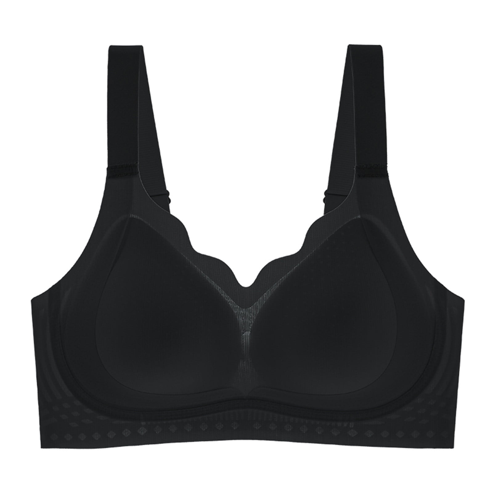 Bras for Women Supportive Wireless Push Up Bra Ndbuld Women's Solid ...
