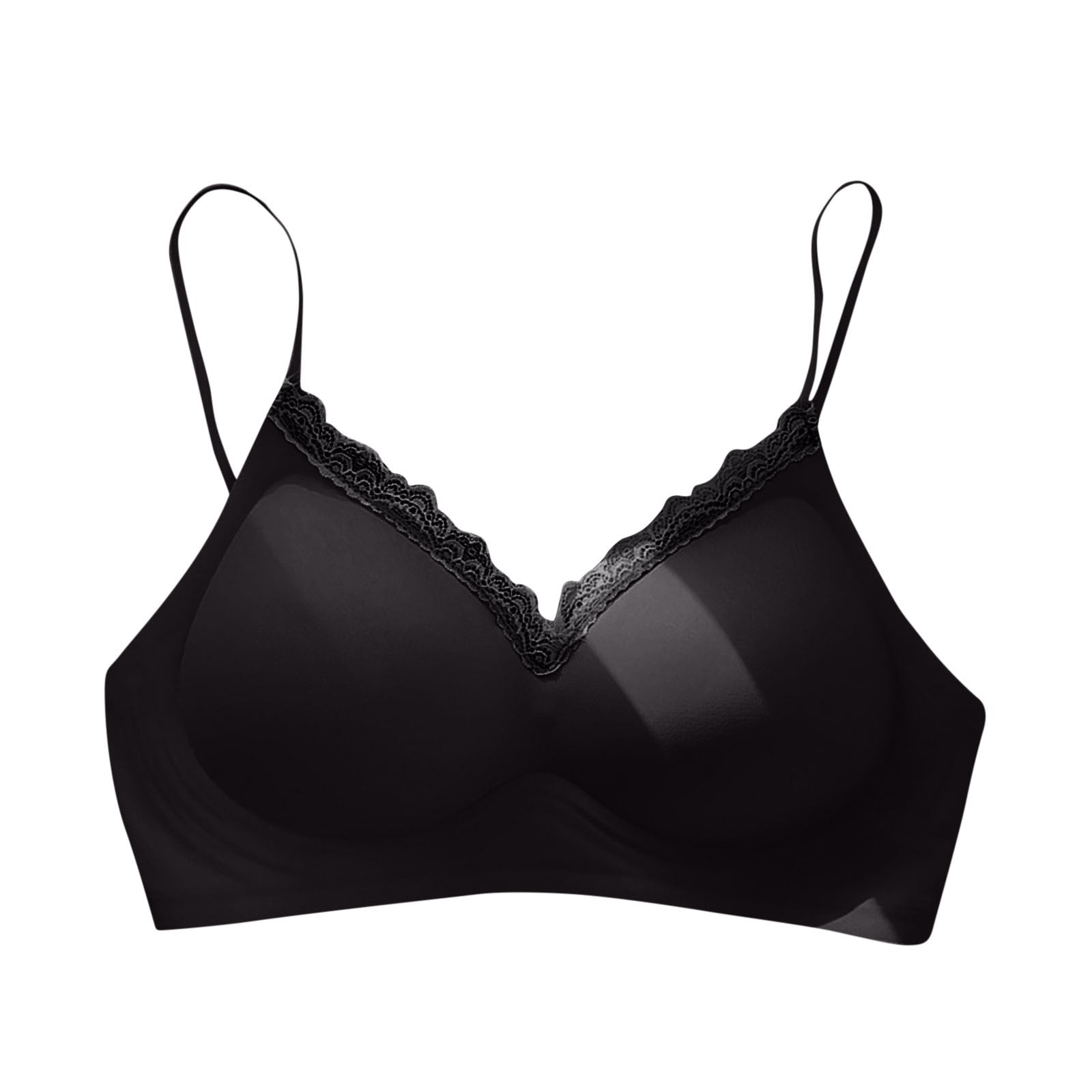 Bras for Women Supportive Wireless Push Up Bra Ndbuld Women's Solid ...