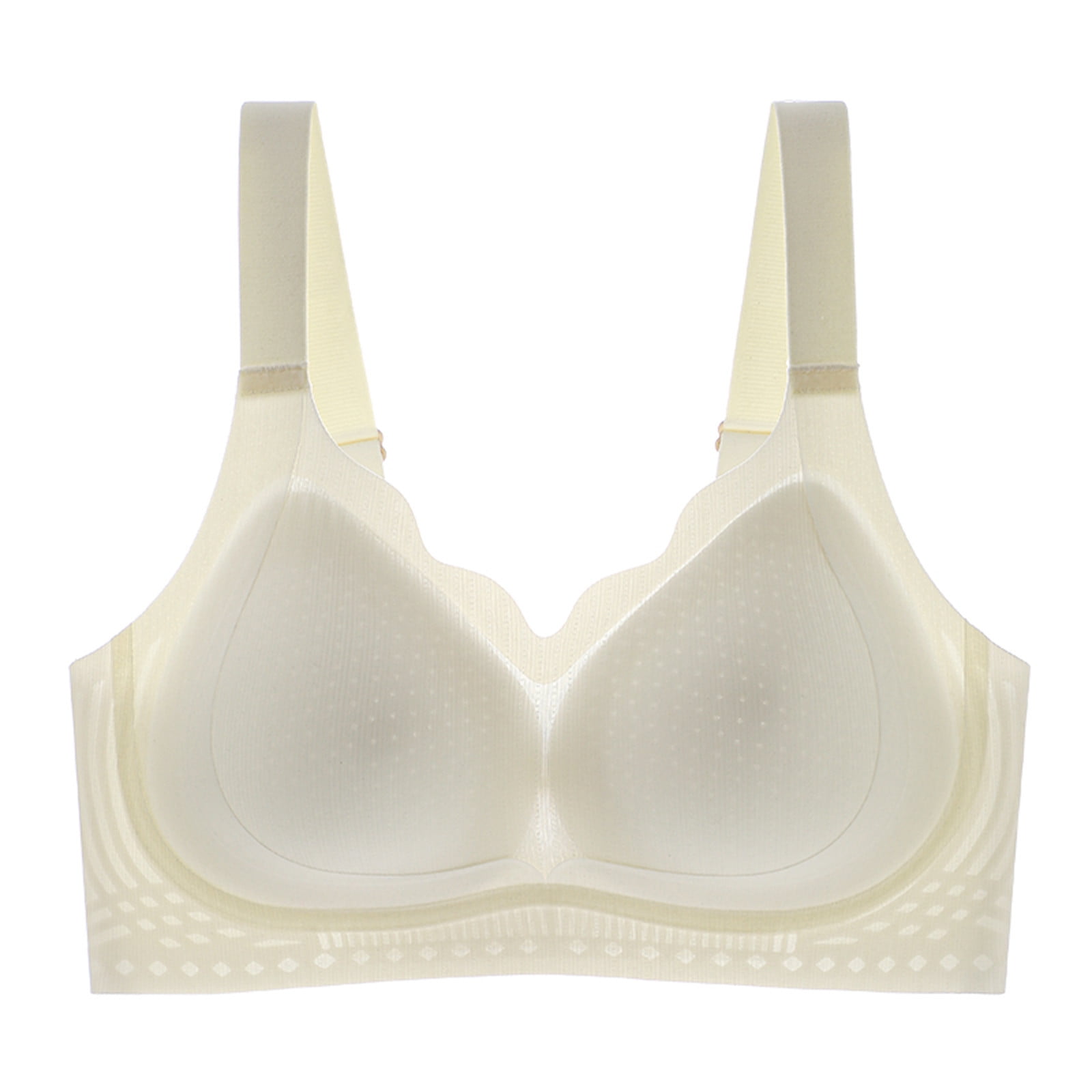 Bras for Women Supportive Wireless Push Up Bra Ndbuld Women's Solid ...
