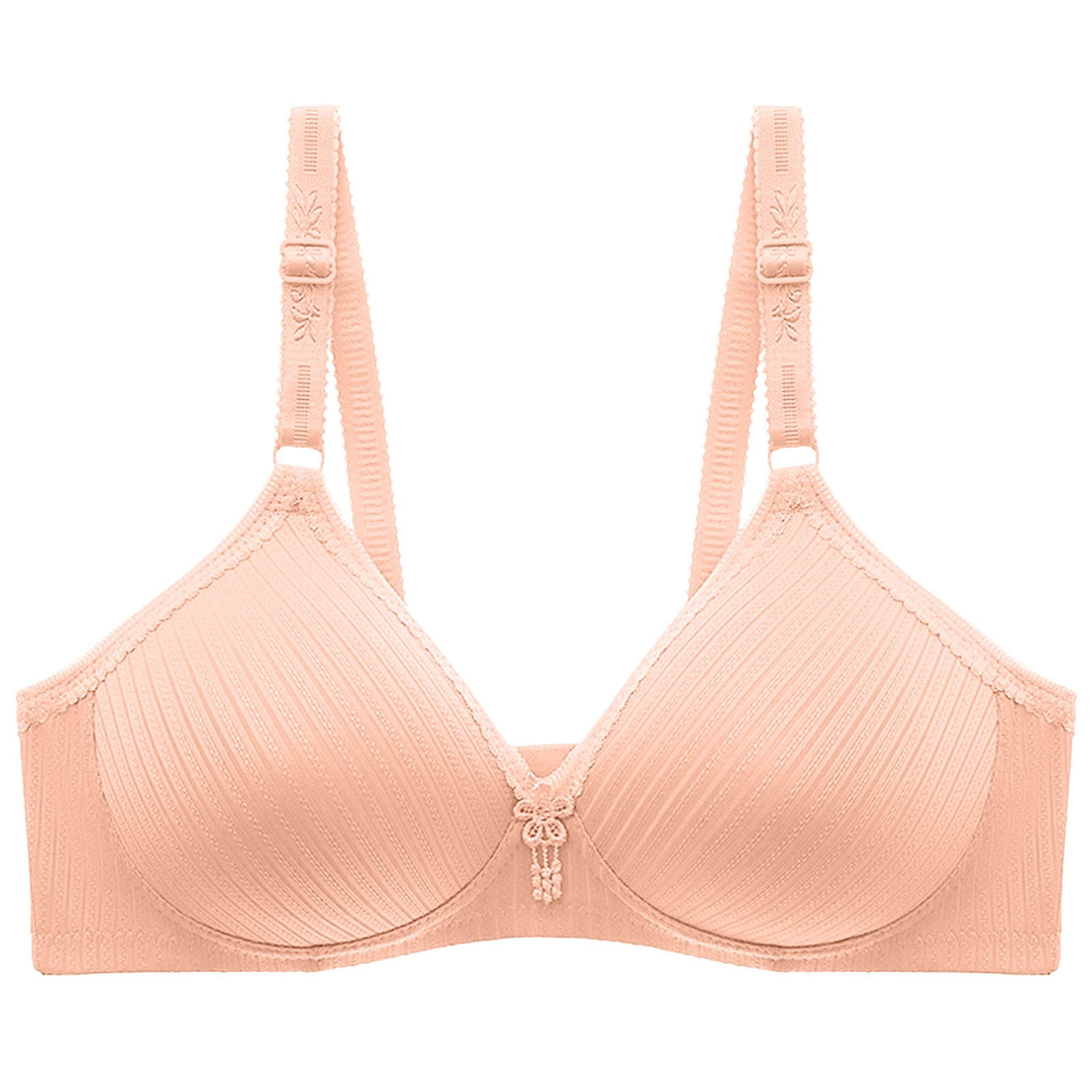 Bras for Women no Underwire - Side Striped Cotton Mother's Soft Cup On ...