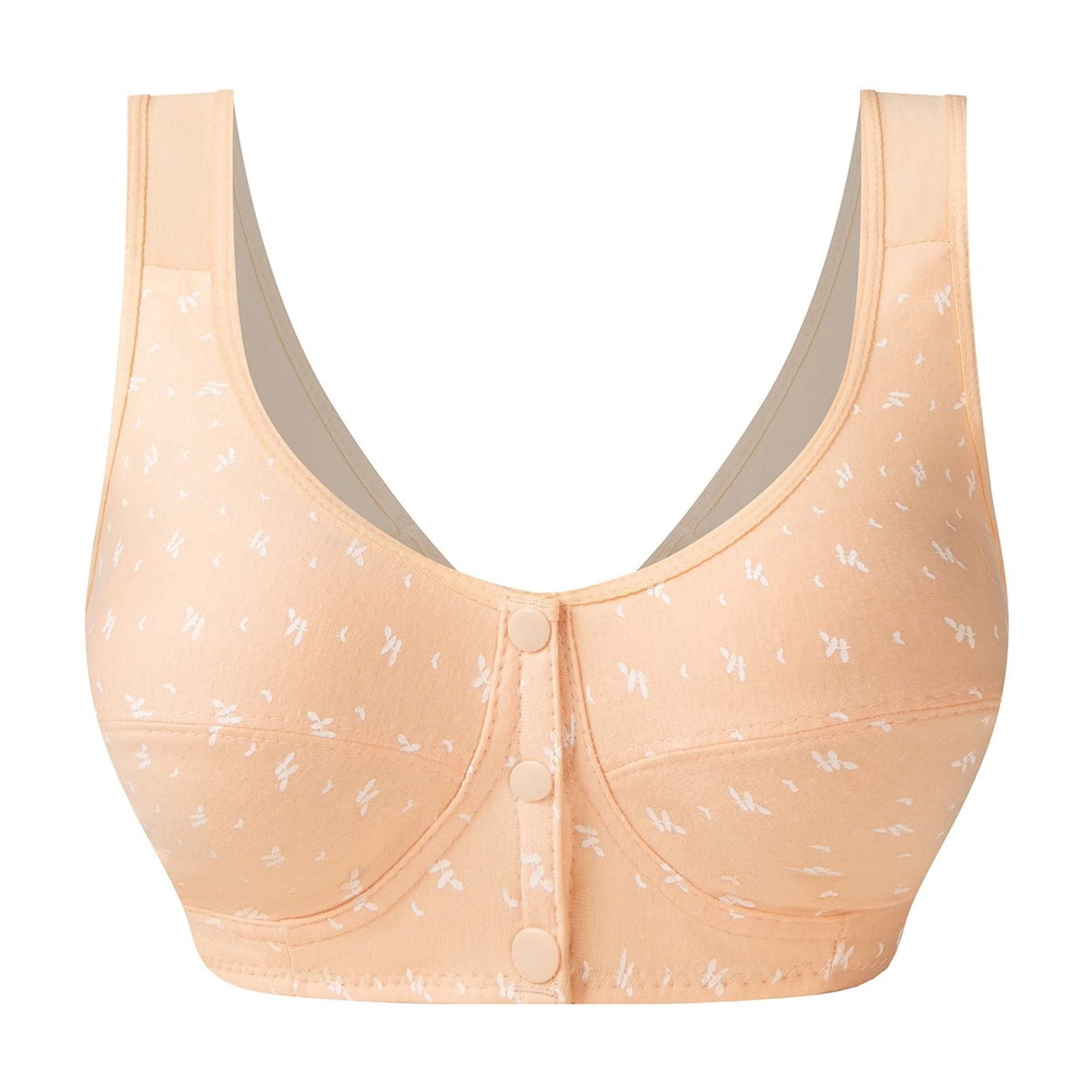 Bras for Women no Underwire - Women's Fixed Cup Front Buckle Underwear ...