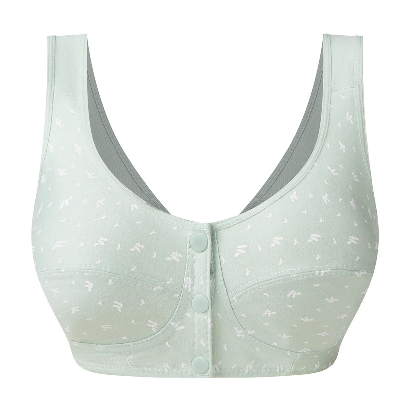 Bras for Women no Underwire - Women's Fixed Cup Front Buckle Underwear ...