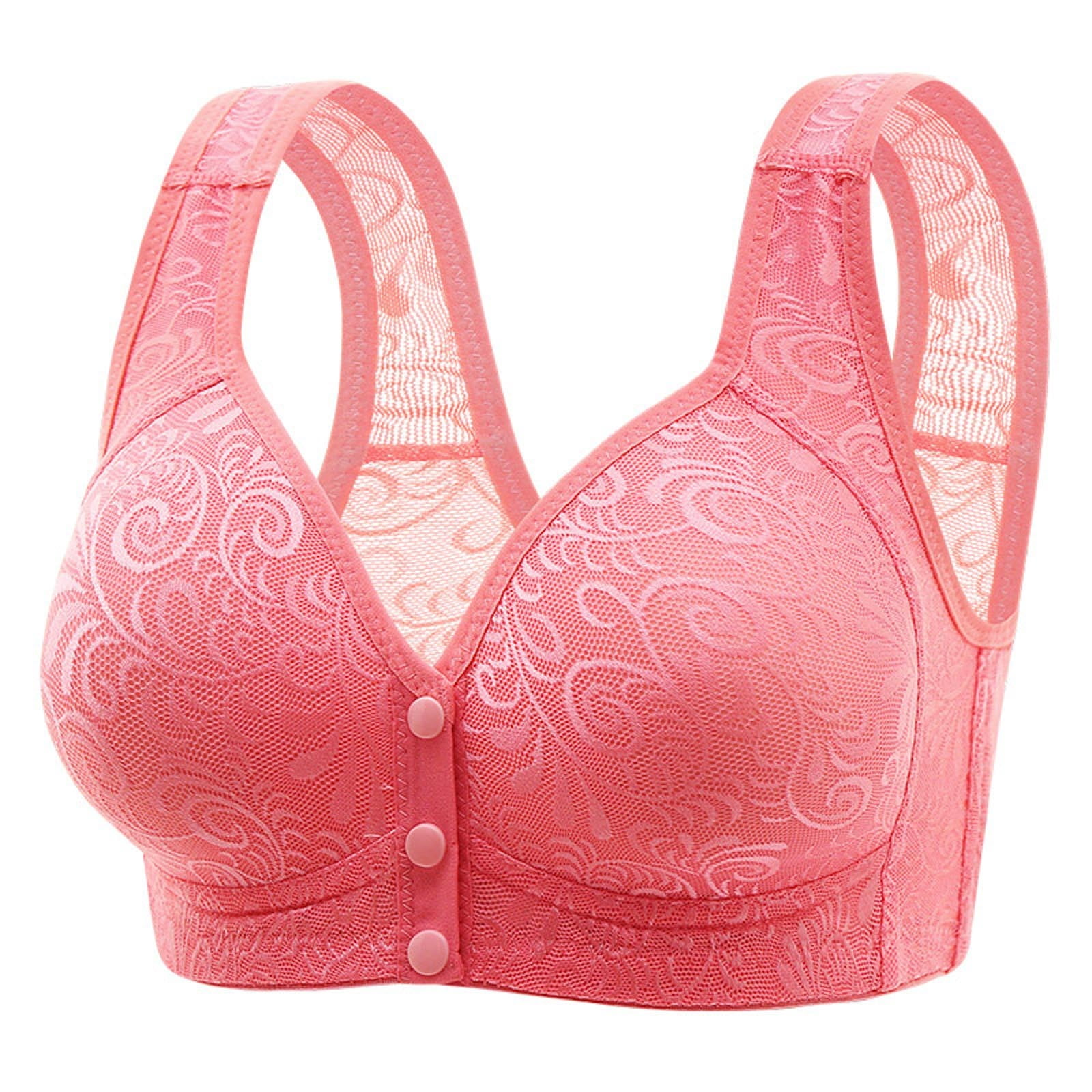Bras for Women no Underwire - Women's Front Side Buckle Lace Edge ...