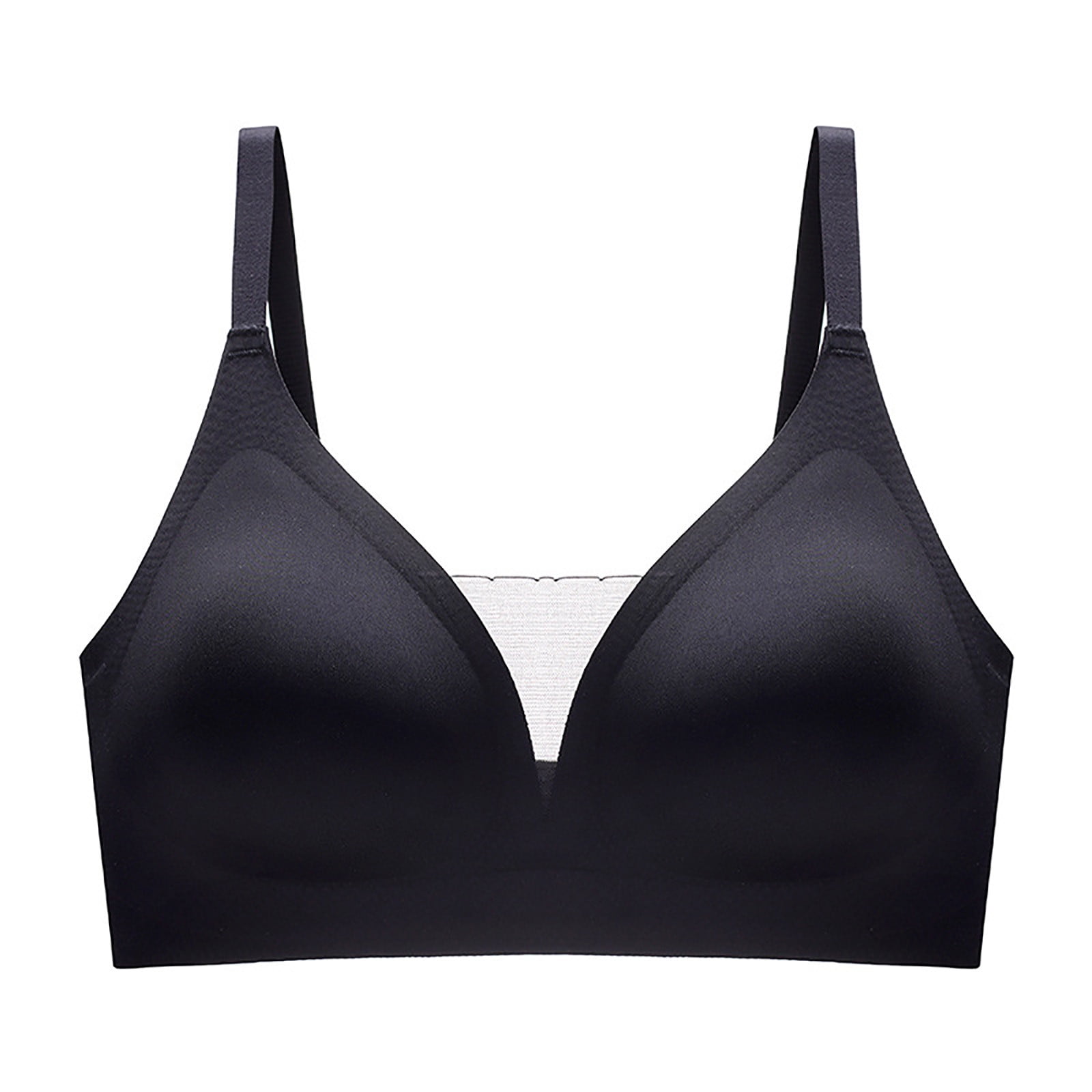 Bras for Women V Neck No Underwire Wireless Everyday Bra with Lift Push ...