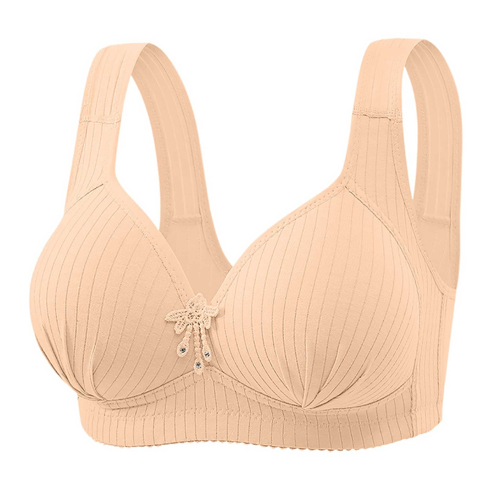 Bras for Women - Women Solid Middle Age and Elderly Bra Thin Plus Size ...