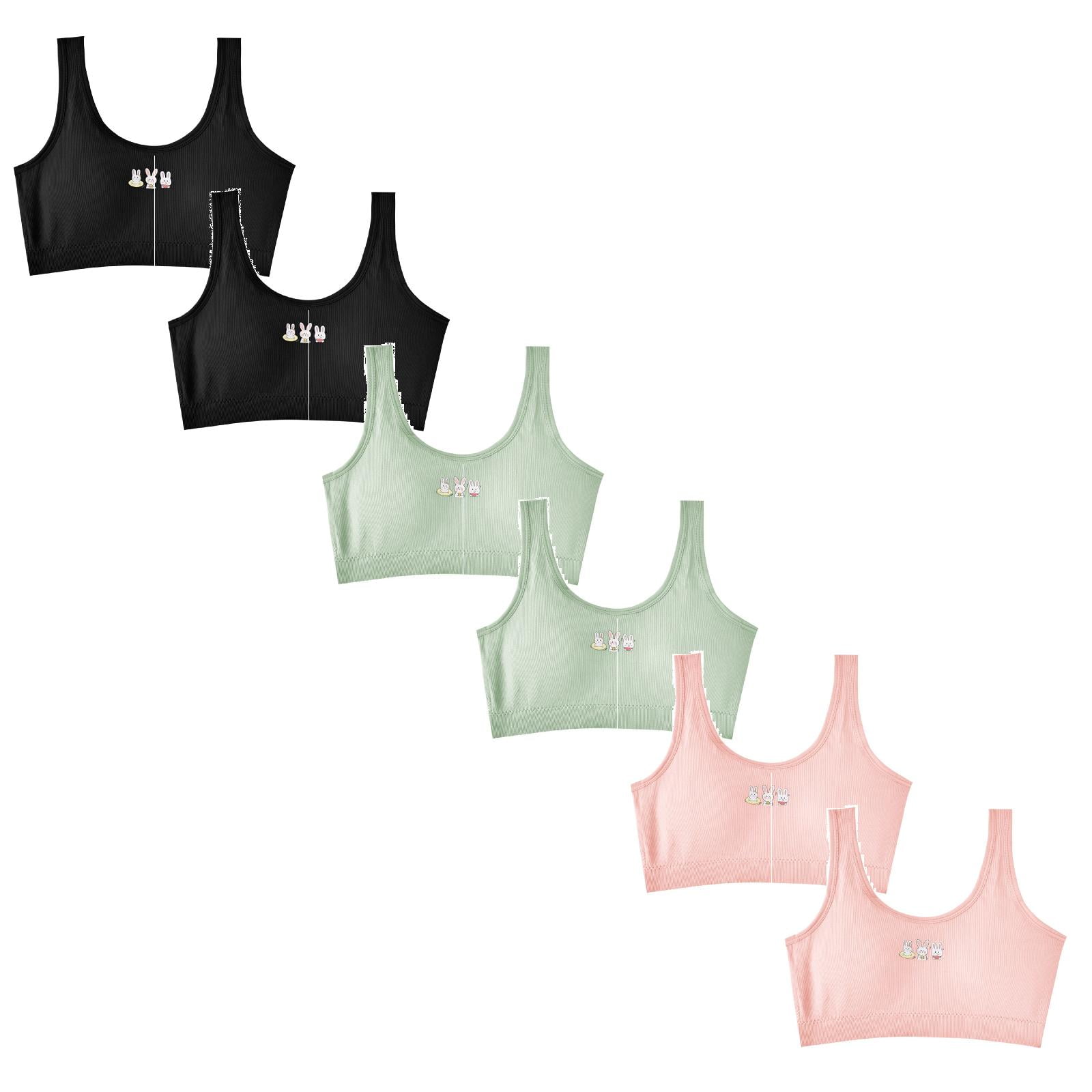Bras for Girls 12-14 Racerback Straps & Soft Elastic Cotton & Spandex ...