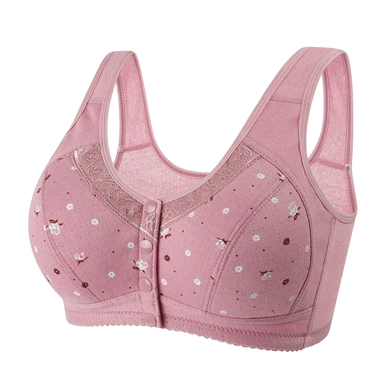 Bras for Older Women Front Closure No Underwire Bras Full Coverage ...