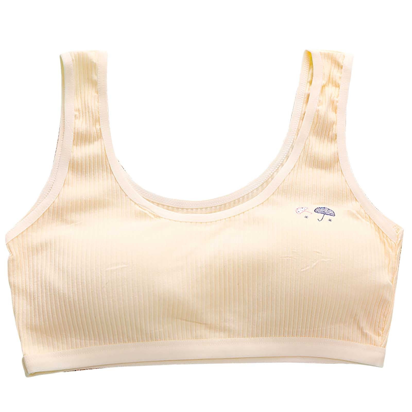 Bras for Teens Kids Girls Solid Wire Free Soft Stretchy Bralettes ...
