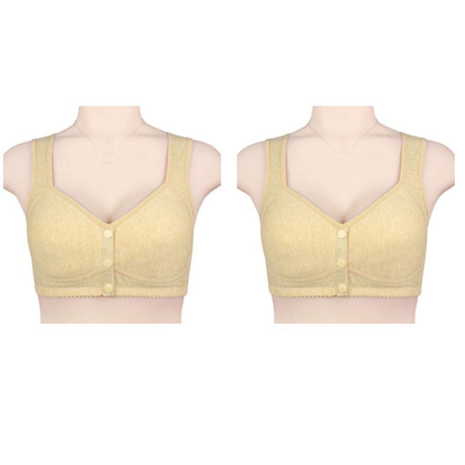 Bras for Women 2PC Large Comfortable and Breathable Bra Without Steel ...