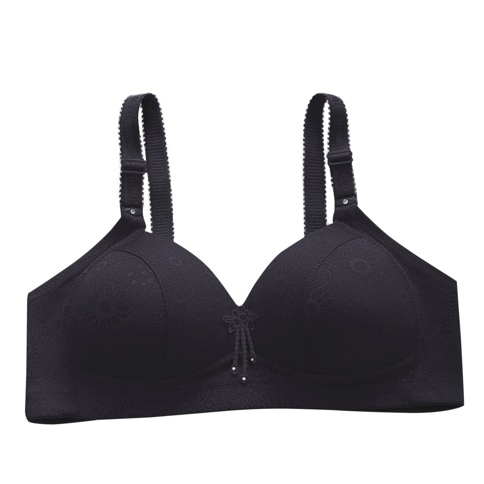 Bras for Women Back Buckle Embroidery Thin Style Ventilate Bra Without ...