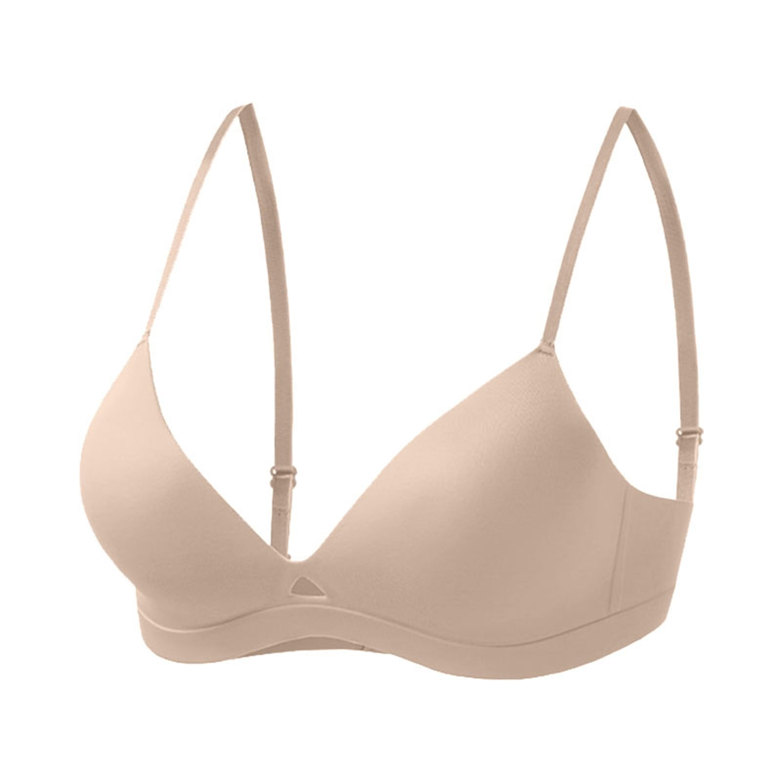 Bras for Women Beige Polyester,Spandex Wireless Supportive Full ...
