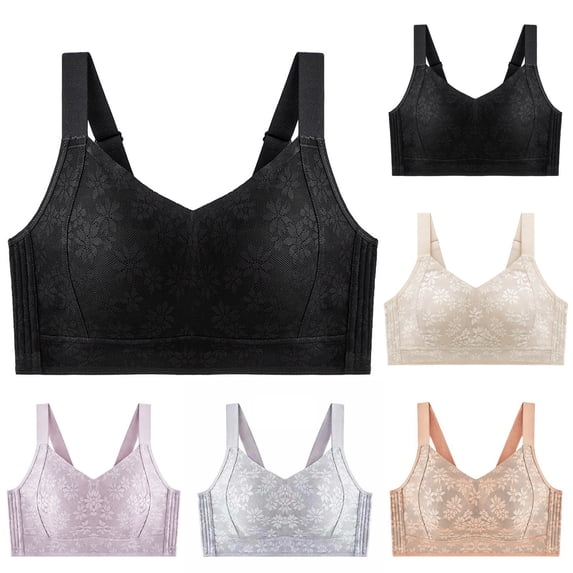Bras for Women Big Breasts Make You Smaller Thin Seamless Full Cup Side ...