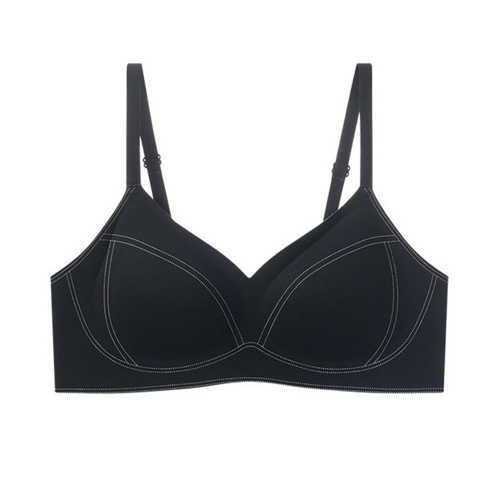Bras for Women Black Polyester,Spandex Wireless Supportive Full ...