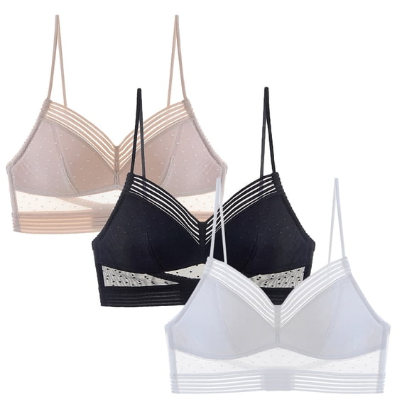 Bras for Women Bra 2 Womens No Steel Ring French Underwear Open Back U ...