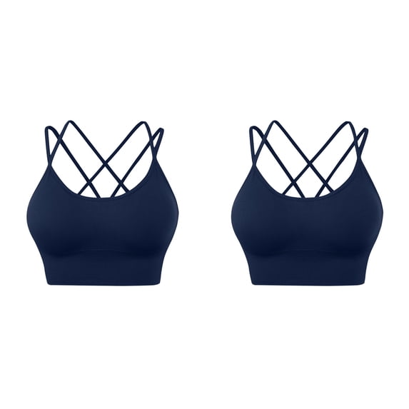 Bras for Women Bra Women’s Back Sport Bras Padded Strappy Cropped for ...