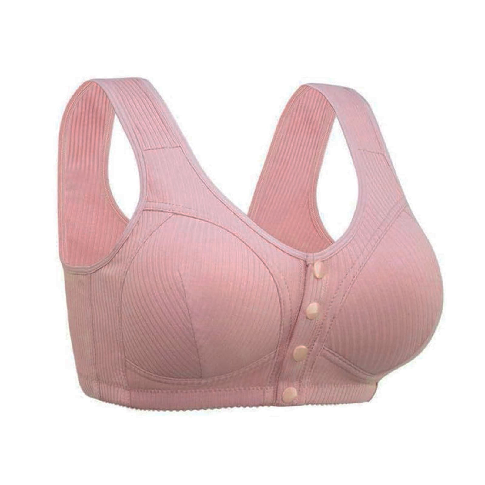 Bras for Women Button-Up Front Closure Bras No Underwire Comfortable ...