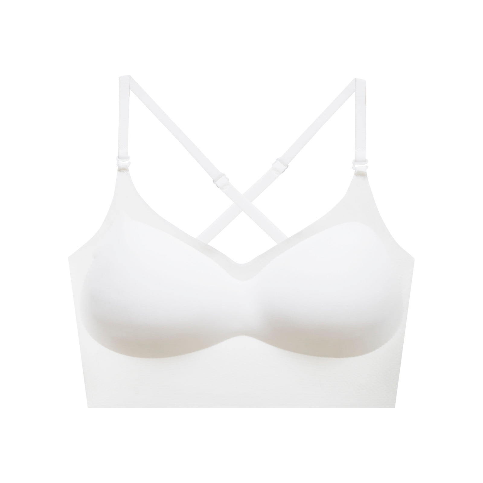 Bras for Women Comfort Seamless Bra, Cross Back Adjustable Bralette Bra ...