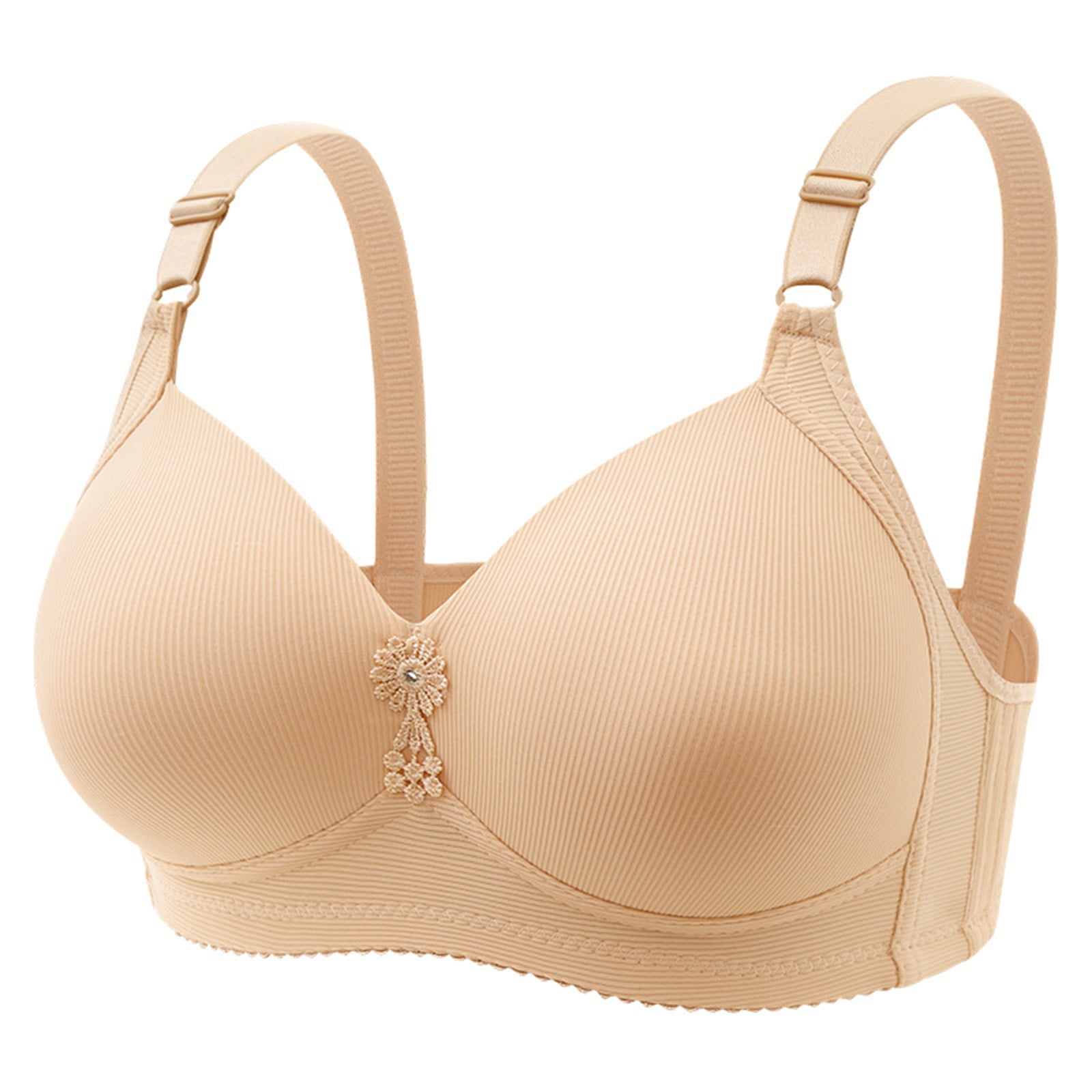 Bras for Women,Comfortable Ribbed Knit Bra Top for Everyday Wear Soft ...