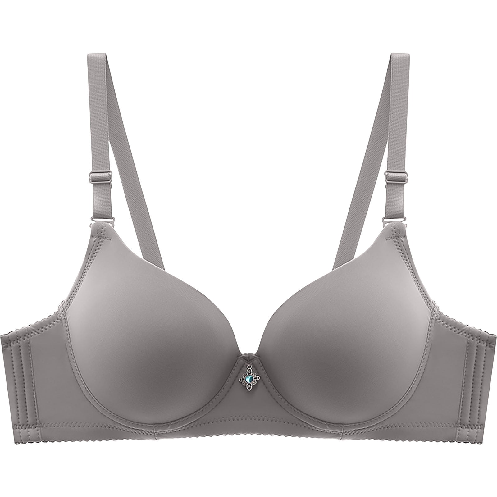 Bras for Women Daily Adjustable Underwear Gathered Thin Bra Without Steel Ring Plus Size Bra ...