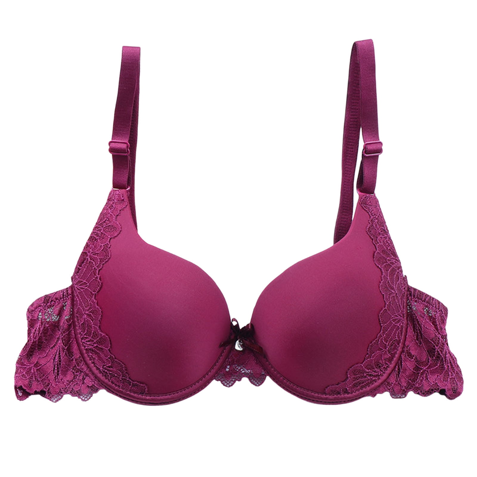 Bras for Women,Deep V Smooth Lace Back Bra with Adjustable Support and ...
