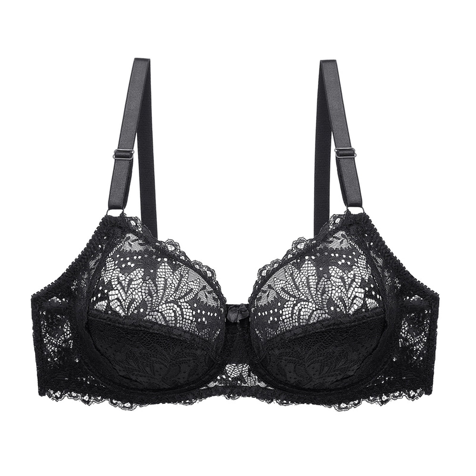 Bras for Women,Double Lace Lingerie Bra for Plus Size Comfort and ...