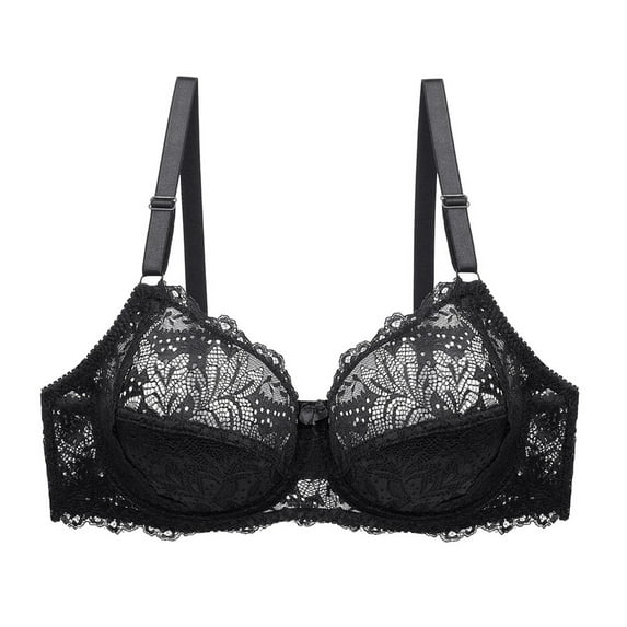 Bras for Women,Double Lace Lingerie Bra for Plus Size Comfort and ...
