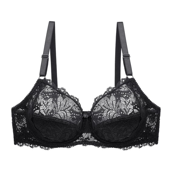 Bras for Women,Double Lace Lingerie Plus Size Bra Supportive ...
