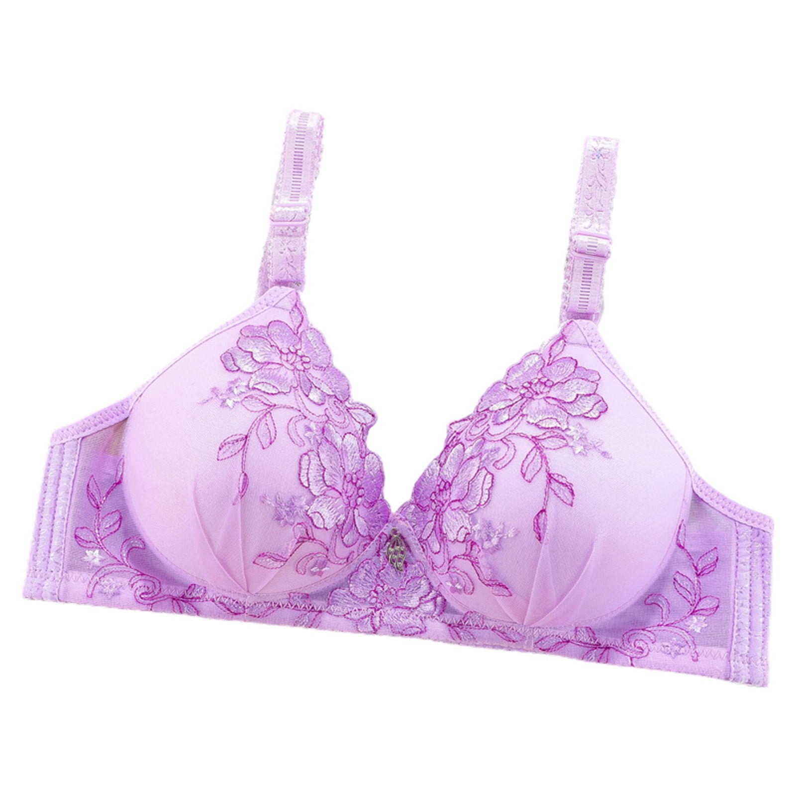 Bras for Women,Embroidered Breathable Thin Bra No Underwire Beauty Back ...