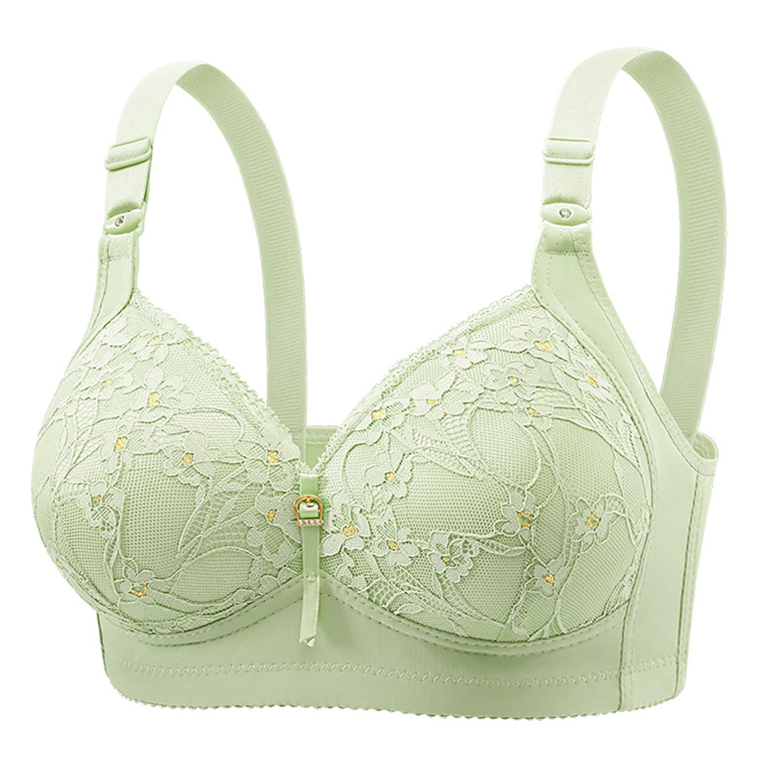 Bras for Women,Embroidered Lace Jacquard Bra for Women Elegant Gathered ...