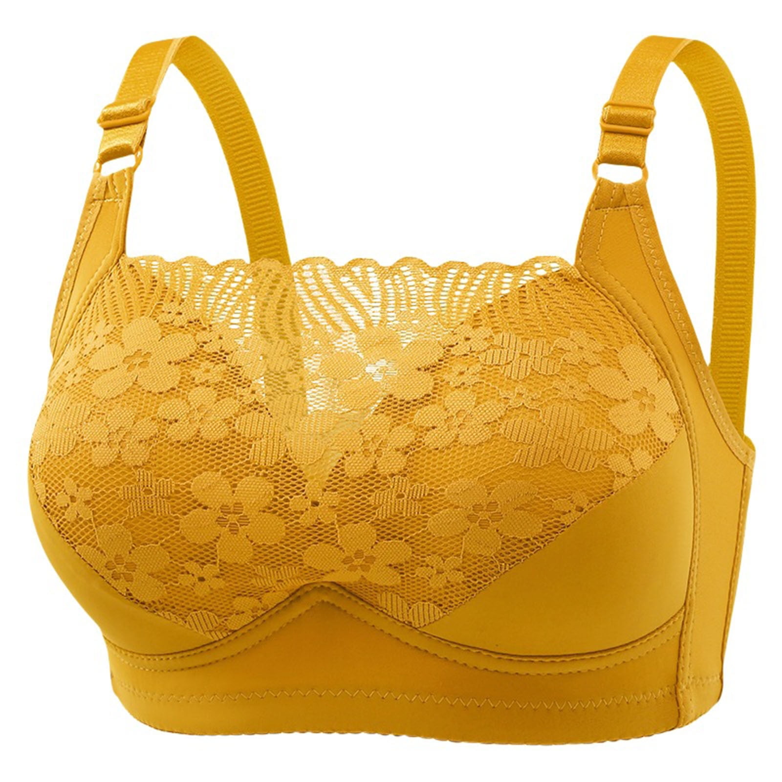 Bras for Women Embroidery Thin Style Ventilate Back Buckle Bra Without ...
