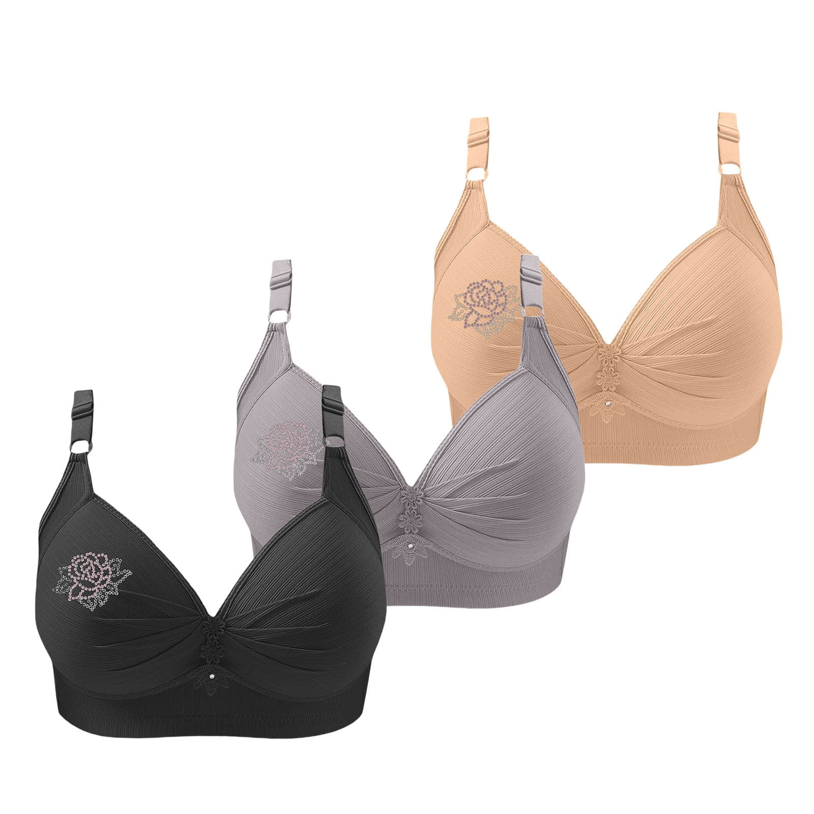Bras for Women Everyday Floral Print Support Bra for Home and ...