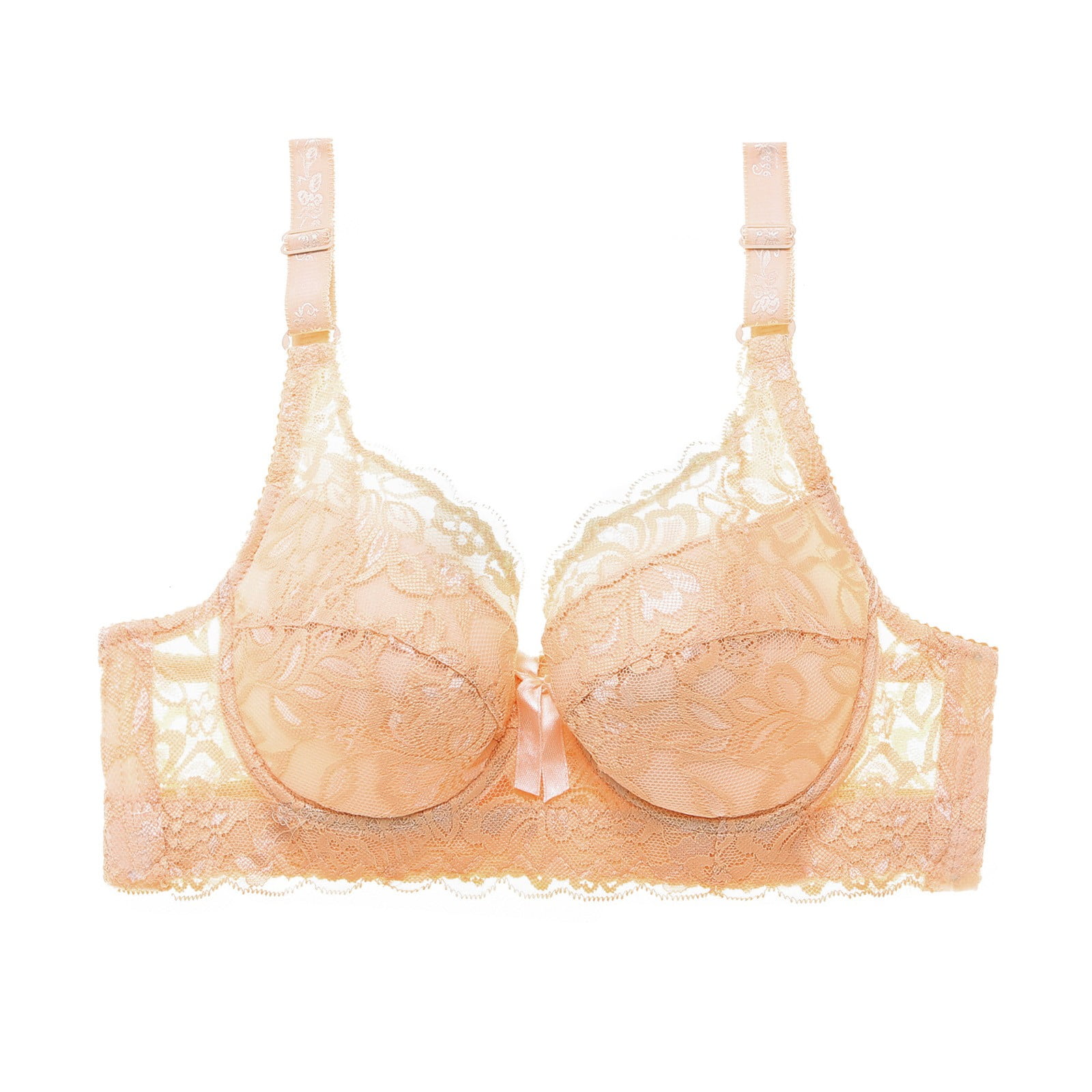 Bras for Women,Fashionable Lace Gathered Bra for Women Adjustable Thin ...