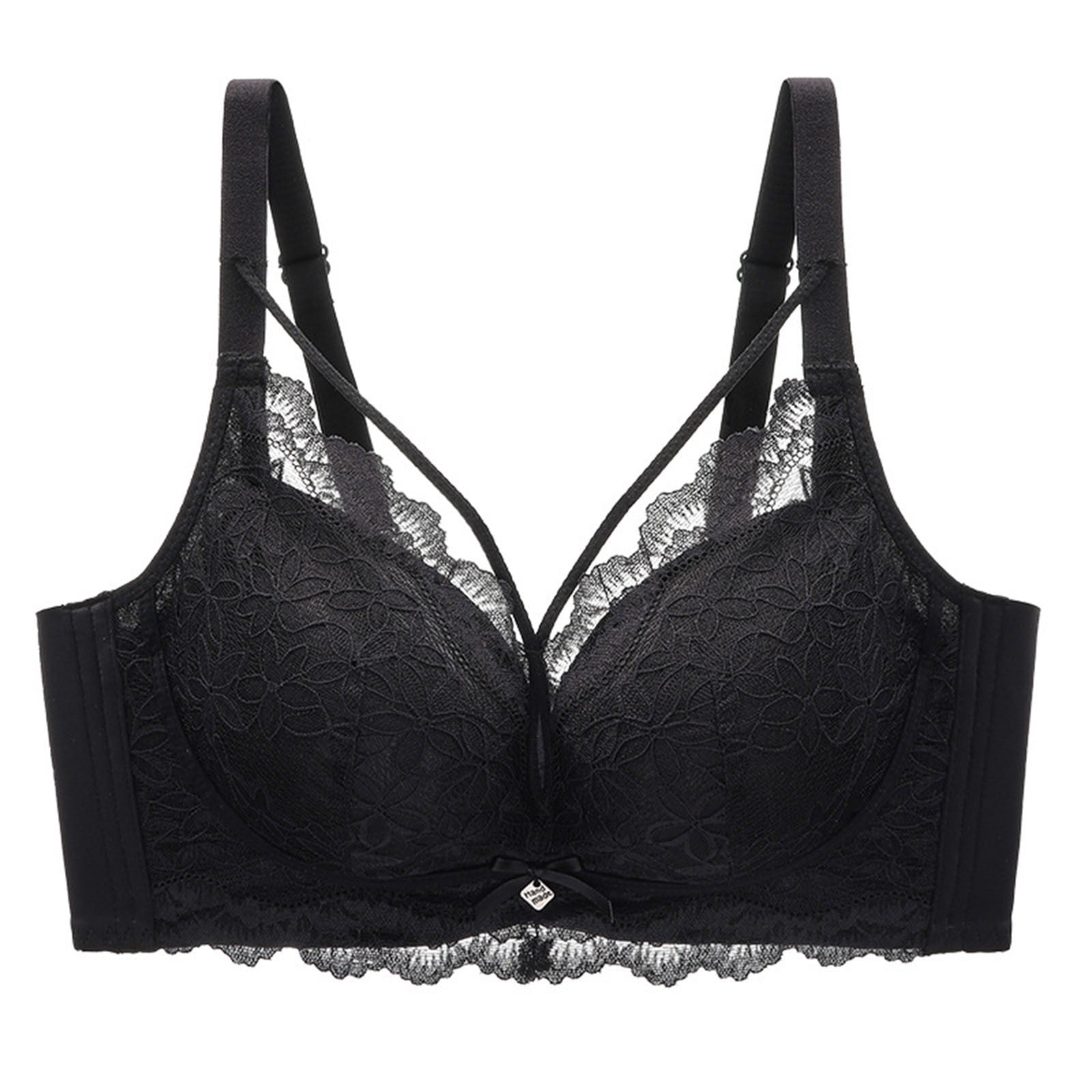 Bras for Women Floral Lace Embriodery Push Up Full Coverage Seamless ...