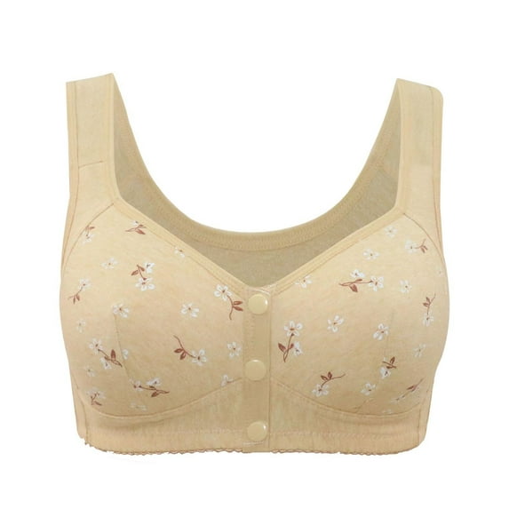 Bras for Women Front Button Shaped Cup Middle And Elderly Underwear ...