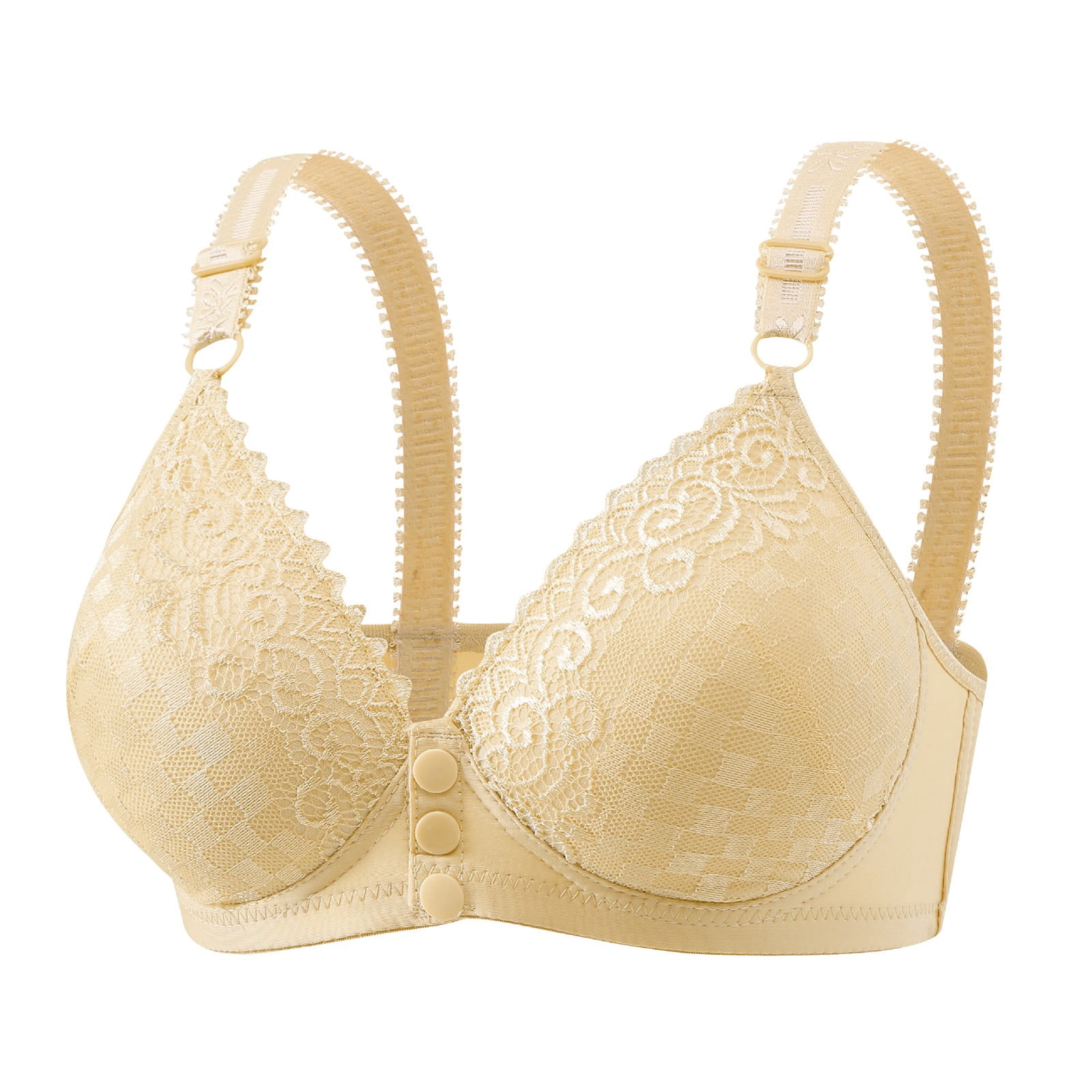 Bras for Women Front Closure Lace Wireless Bralette Womens Seamless ...