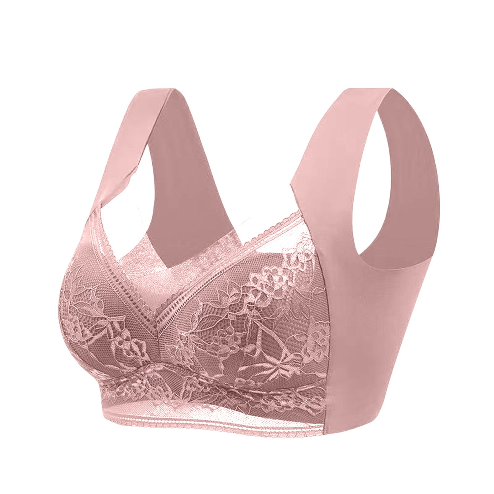 Bras for Women Front Closure No Underwire Comfort Senior Wireless Snap ...