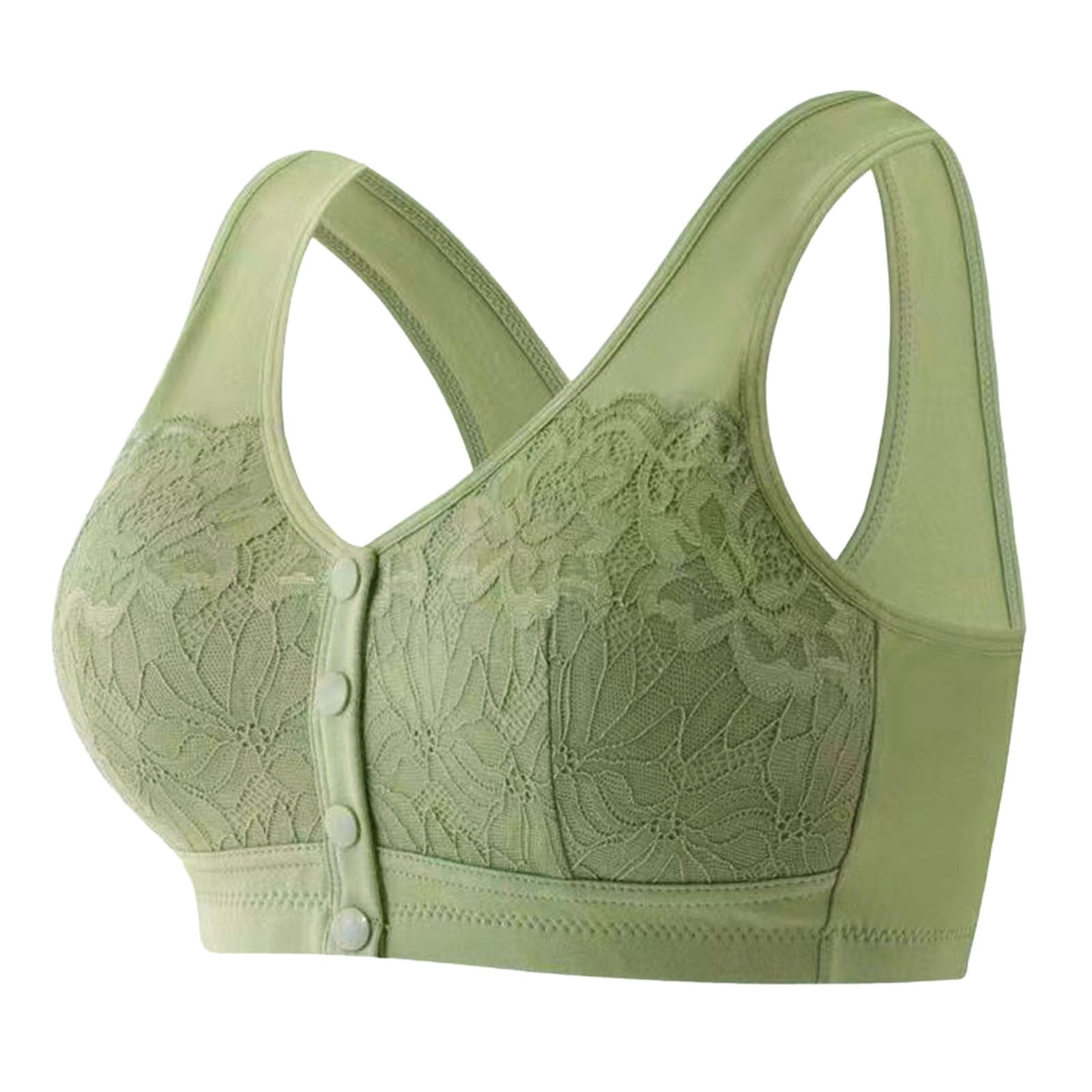 Bras for Women,Front Closure Wireless Lace Bra for Women Comfortable ...