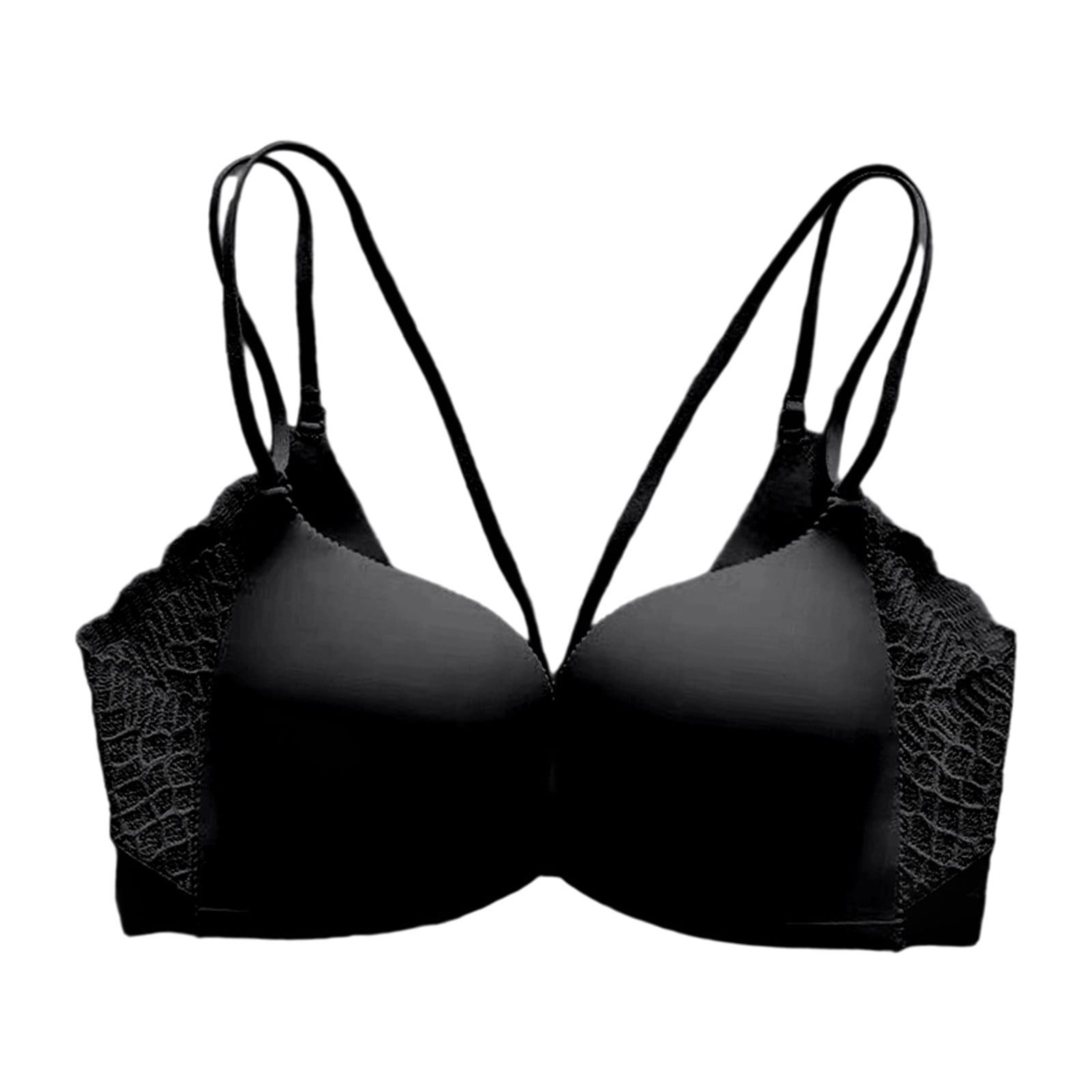 Bras for Women,Front Closure Wireless Push Up Bra Set Seamless Comfort ...