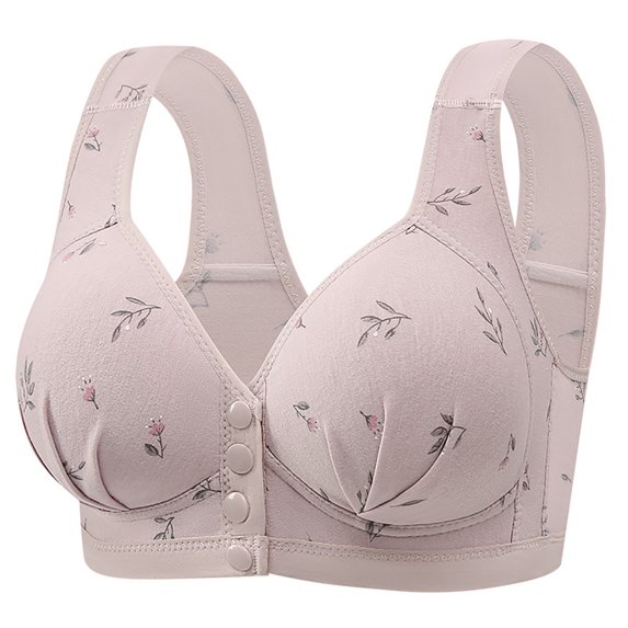 Bras for Women Full Coverage Front Large Size No Ring Gathering Anti ...