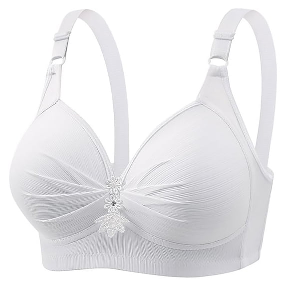 Bras for Women Full Coverage Lace Back Button Shaping Cup Adjustable ...