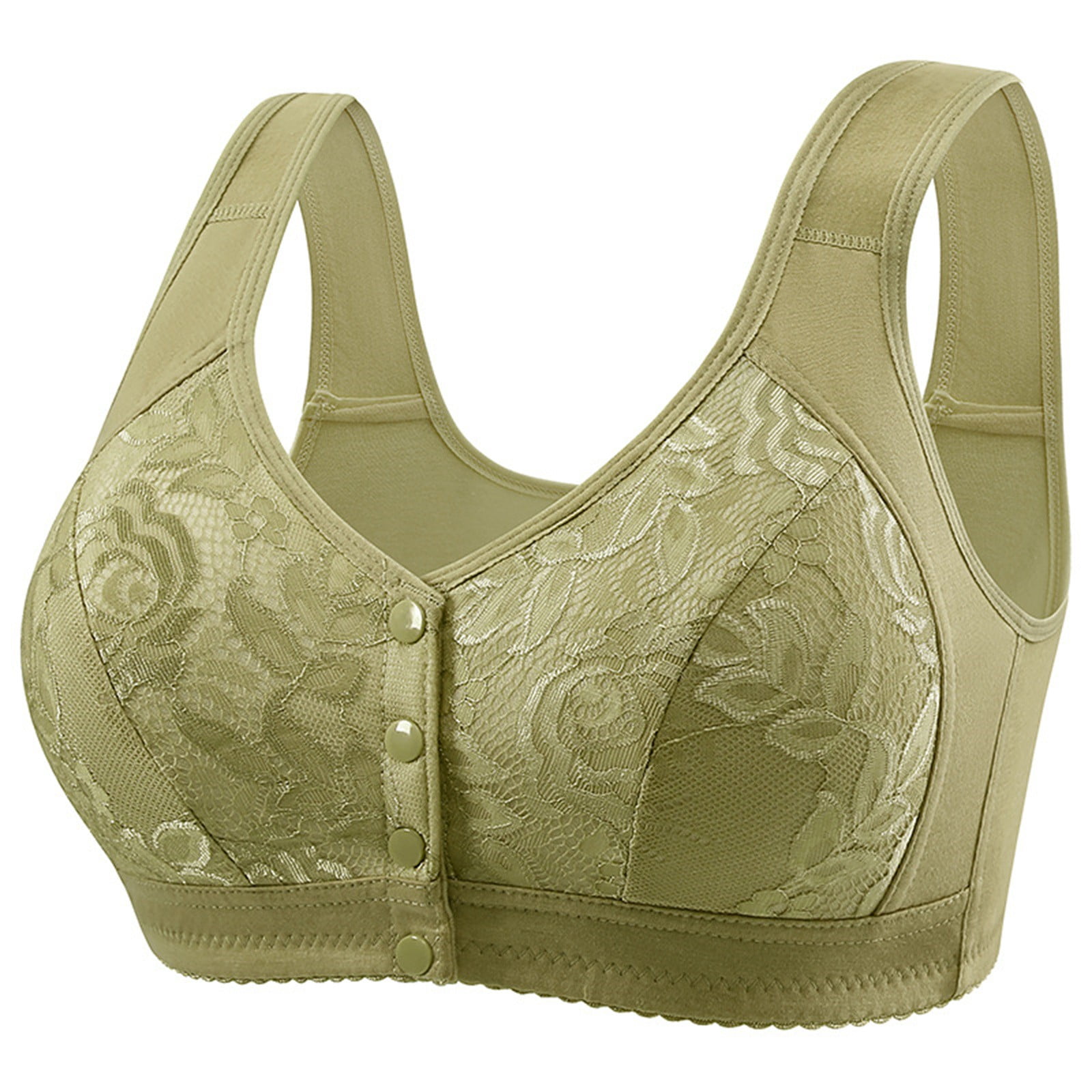 Bras for Women Full Coverage Lace Front Shaping Cup Adjustable Shoulder ...