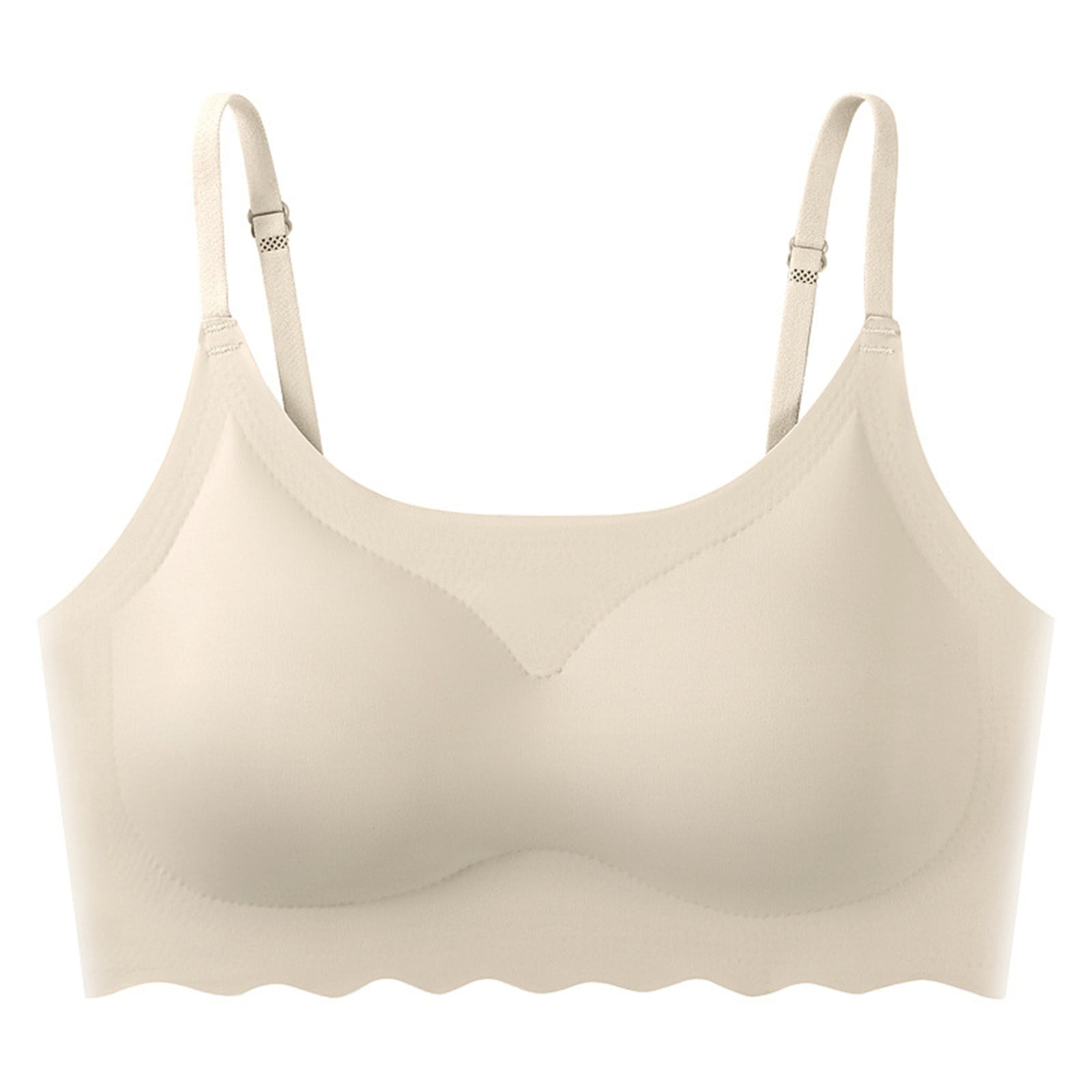 Bras for Women Full Coverage Wireless Push-Up Seamless Bra Solid Print ...