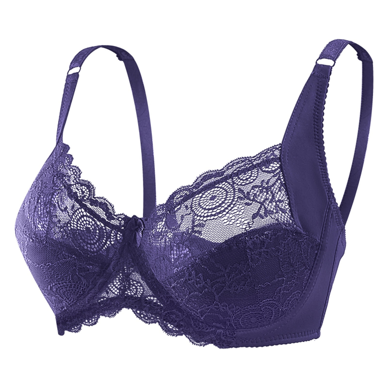 Bras for Women GaThRRgYP Womens Solid Lace Lingerie Bras Plus Size ...