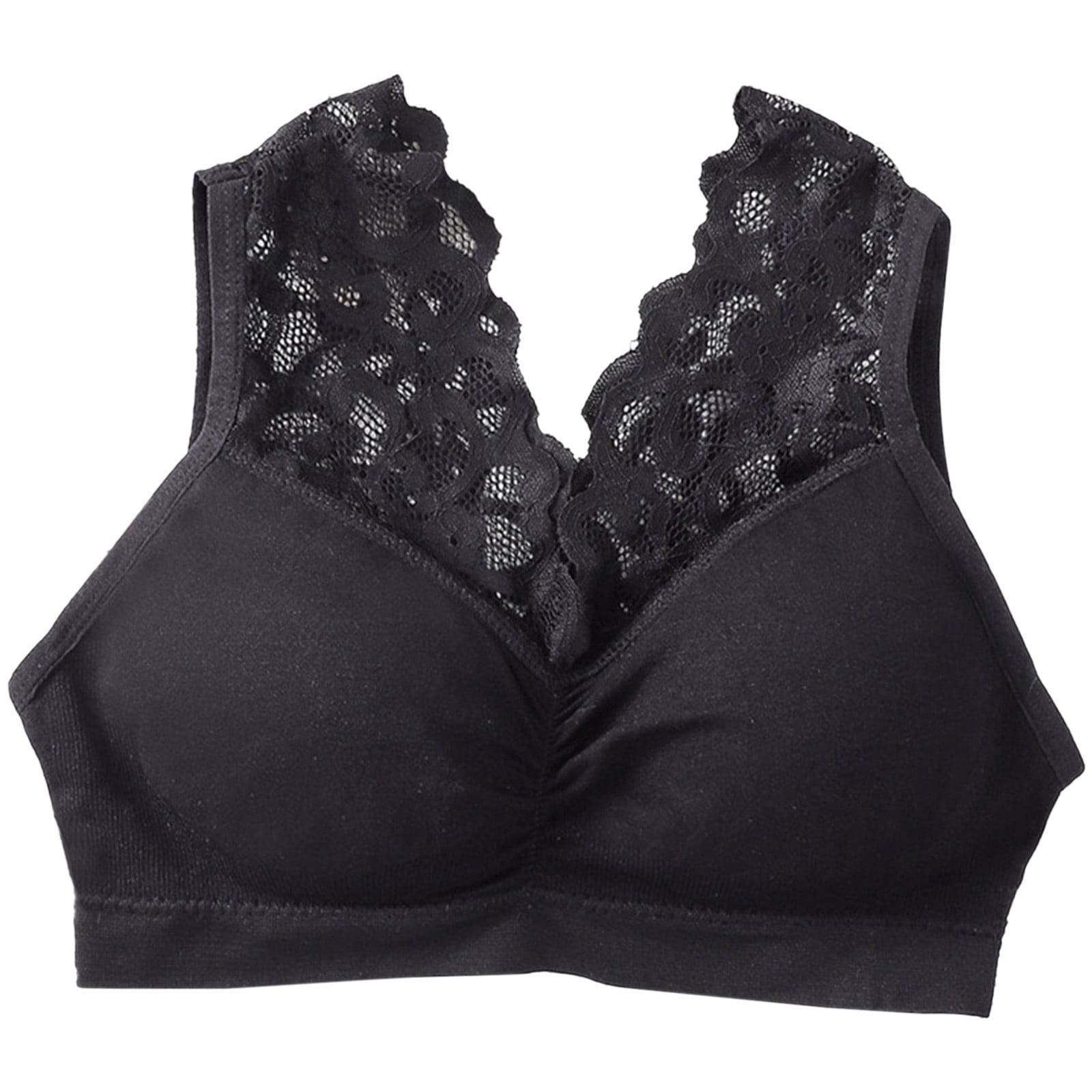 Bras for Women,High Elastic Seamless Bra with Lace Shoulder Straps ...