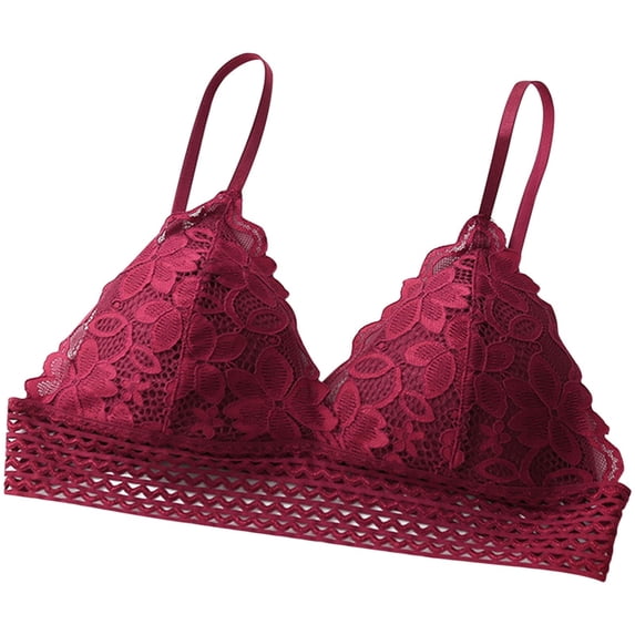 Bras for Women,Lace Triangle Cup Bralette Thin Style Back Wrap Front ...